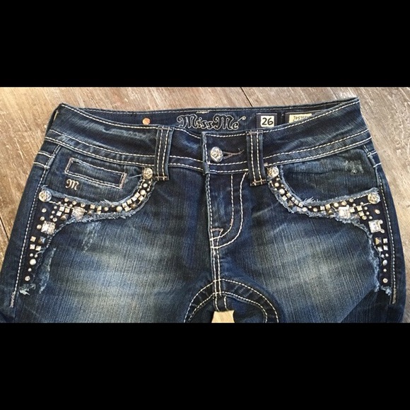 Miss Me | Jeans | Miss Me Rhinestone Bootcut Jeans Jp5755b Sz 26 | Poshmark